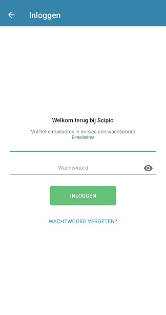 instructie inloggen - Scipio App